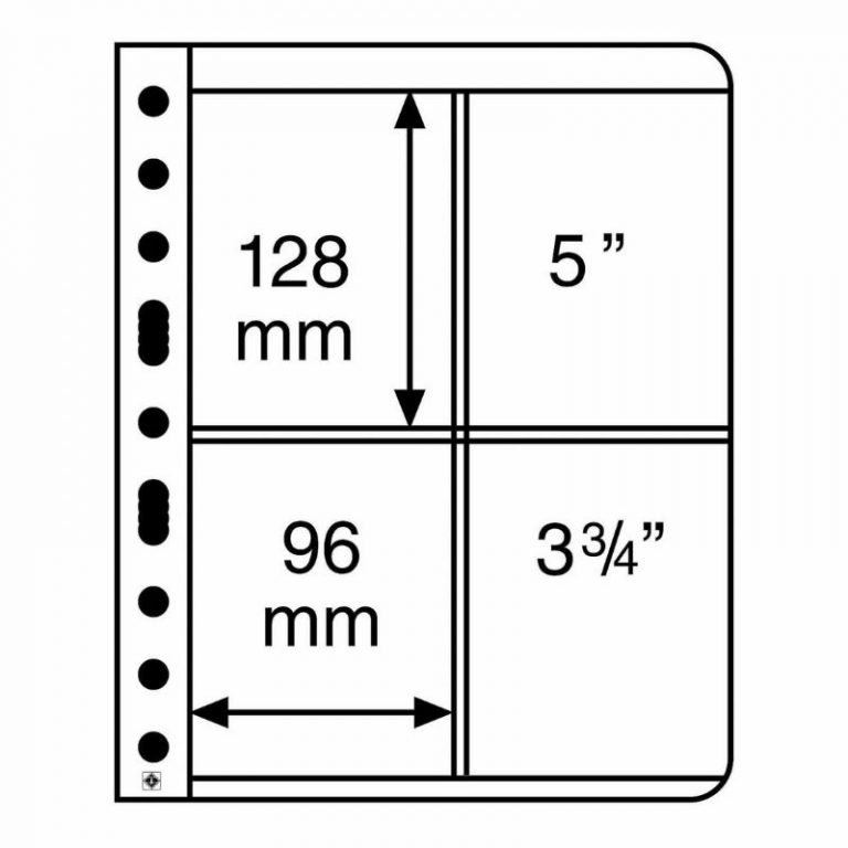 Hojas de 4 divisiones vario con fondo negro – Numisnova