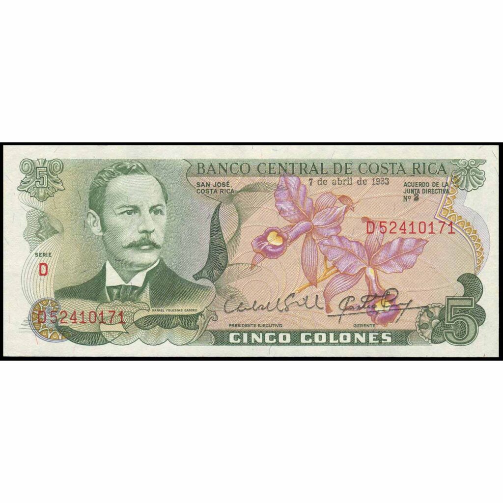 Costa Rica – P236d – 5 Colones – Numisnova