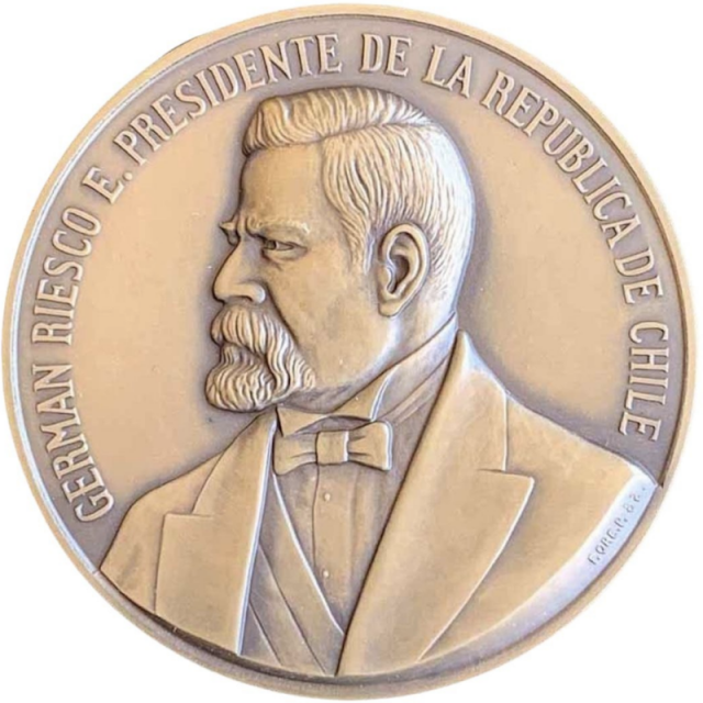 Germán riesco errázuriz – bronce – Numisnova